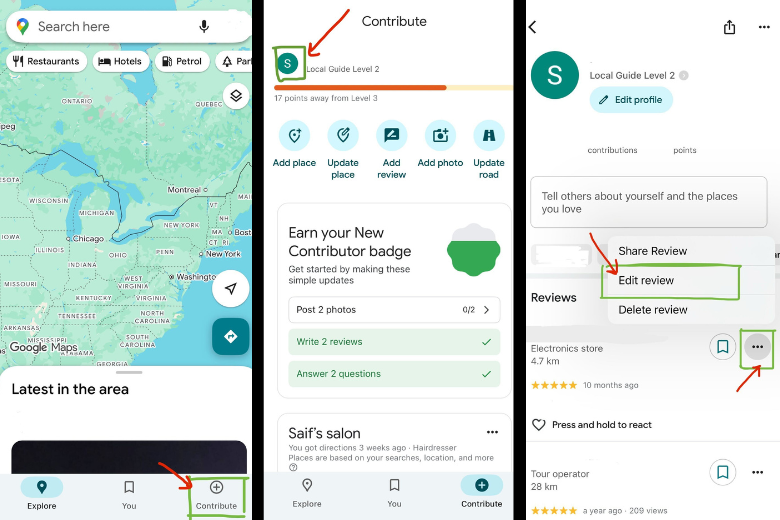 How to add, edit, or delete a Google Maps Review
